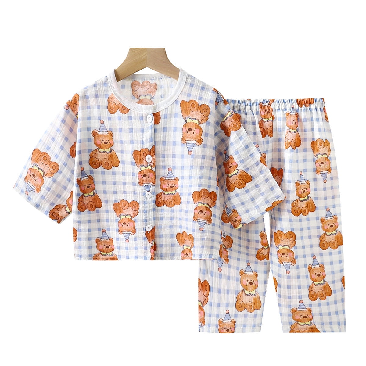 ATOGUTA Girls Pajamas Long Sleeve Button Down Sleepwear Kids Soft 2 ...