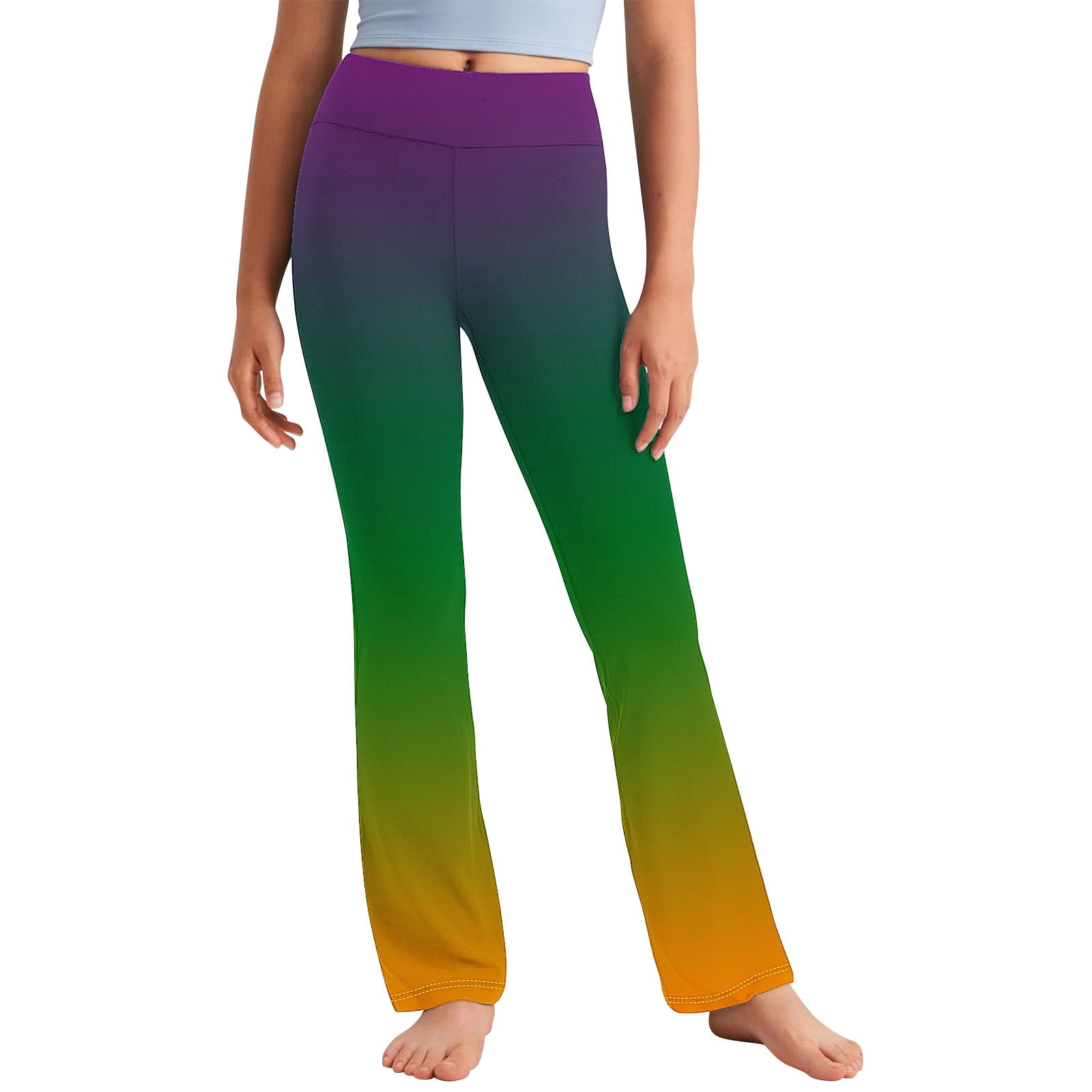 ATOGUTA Girls Pants Size 2T-13 High Rise Everyday Straight Leg Yoga ...