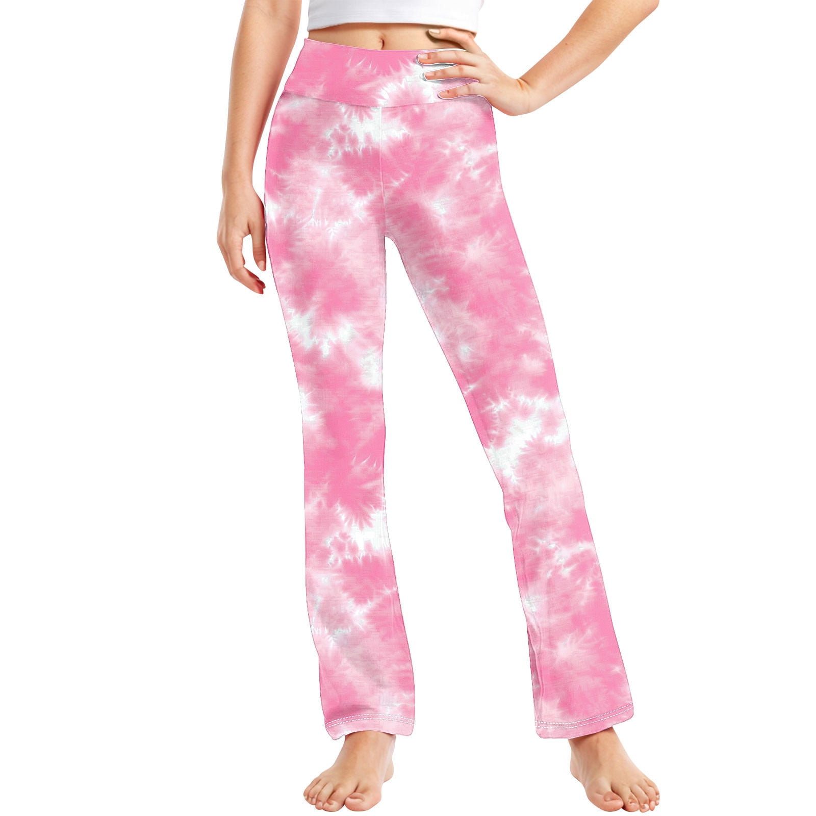 ATOGUTA Girls Pants Size 2T-13 High Rise Everyday Straight Leg Yoga ...