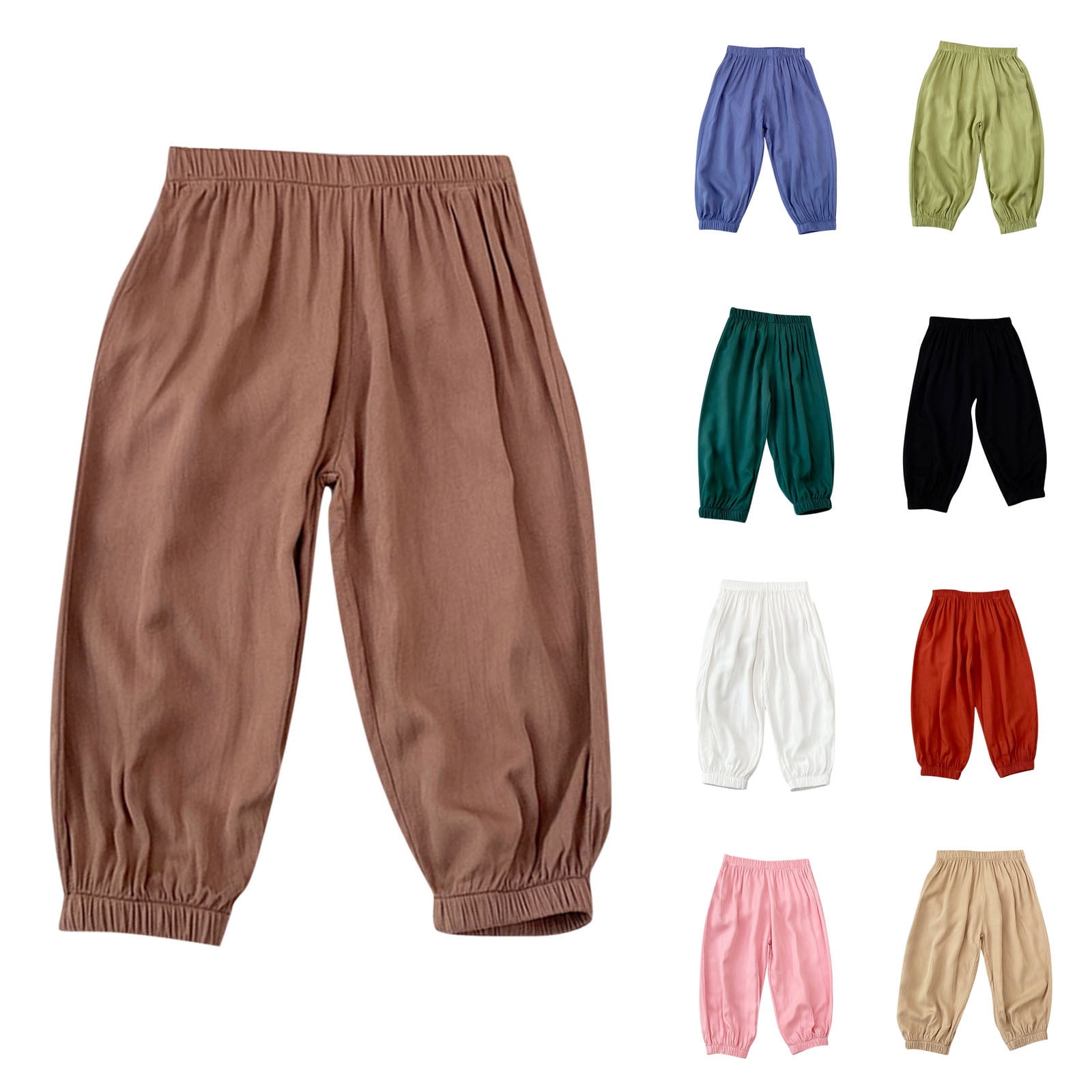 ATOGUTA Girls Pants Size 2T-13 Kids Casual Elastic Waist School ...