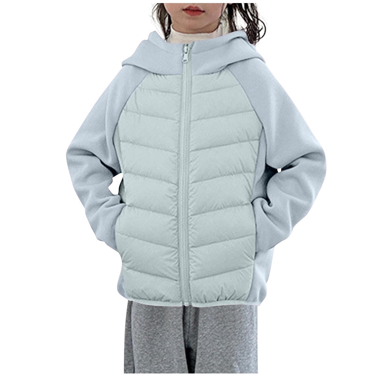 ATOGUTA Girls Puffer Jacket Lightweight Hooded Down Coat Kids Winter ...