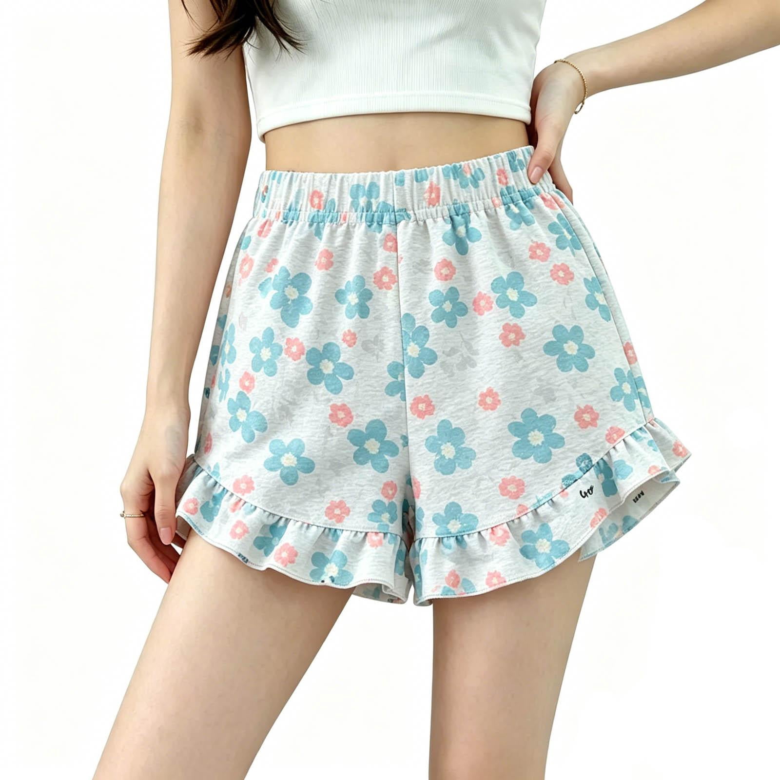 ATOGUTA Girls Quick Dry Shorts Size 0-6 Kids Loose Elastic Waist Ruffle ...
