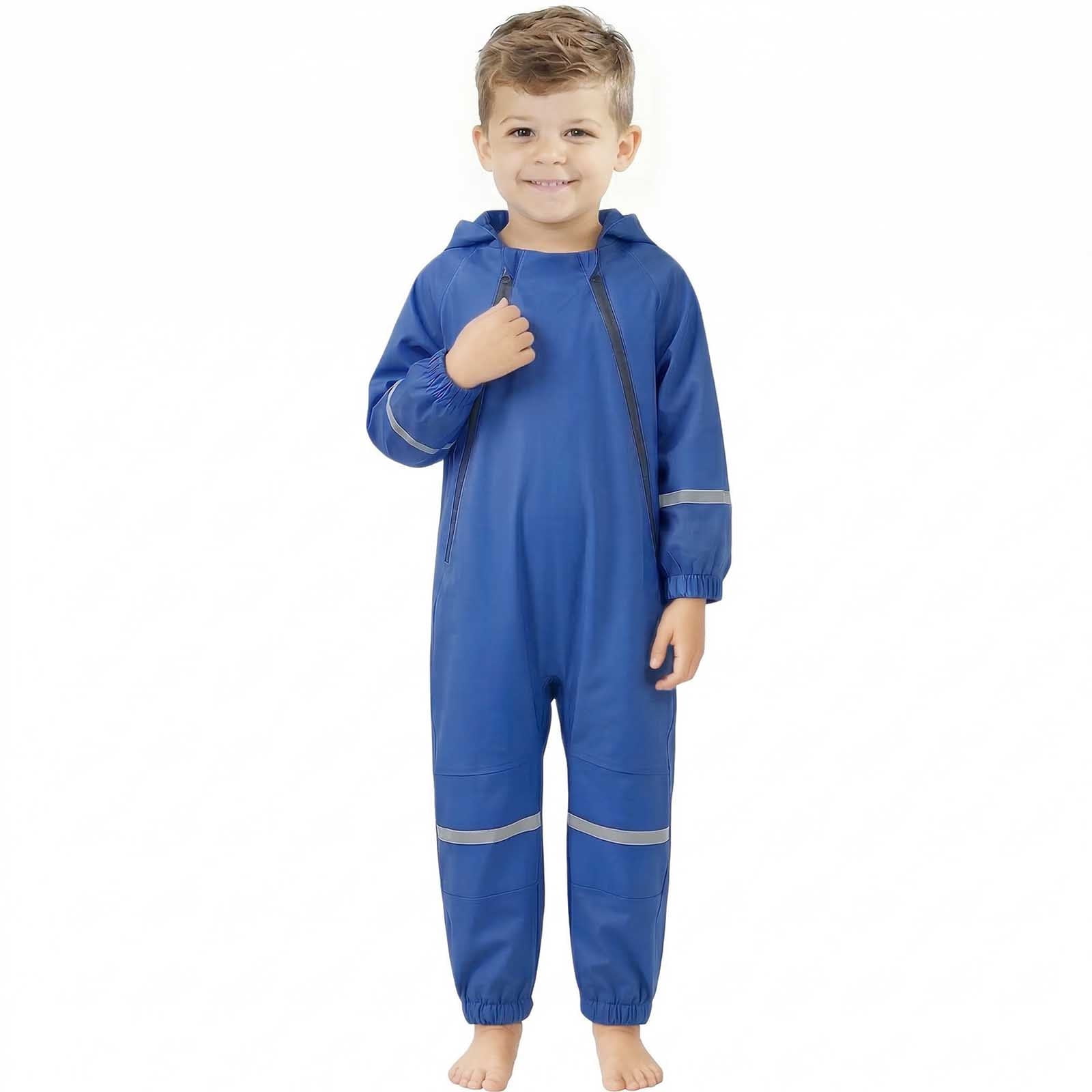 ATOGUTA Girls Rain Suit Kids Hooded Rainsuit Reflective Waterproof ...