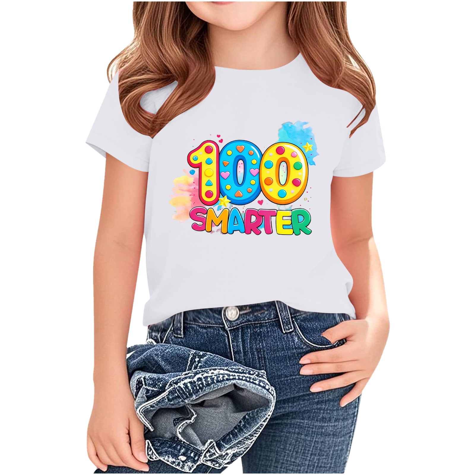 ATOGUTA Girls Short Sleeve Shirts Short Sleeve T Shirts Casual Crewneck ...