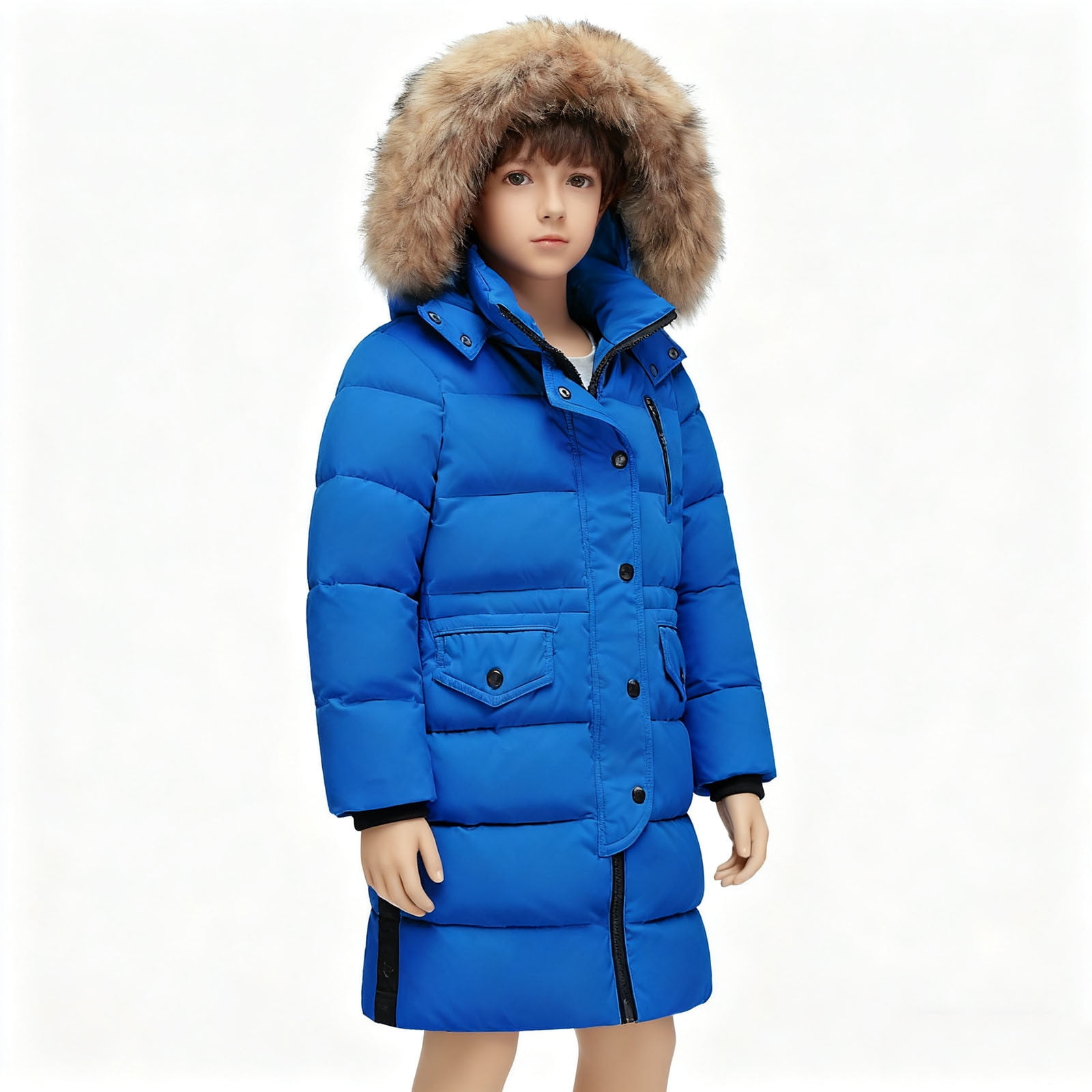 ATOGUTA Girls Ski Jacket Quilted Puffer Jacket Warm Hooded Parka Snow ...