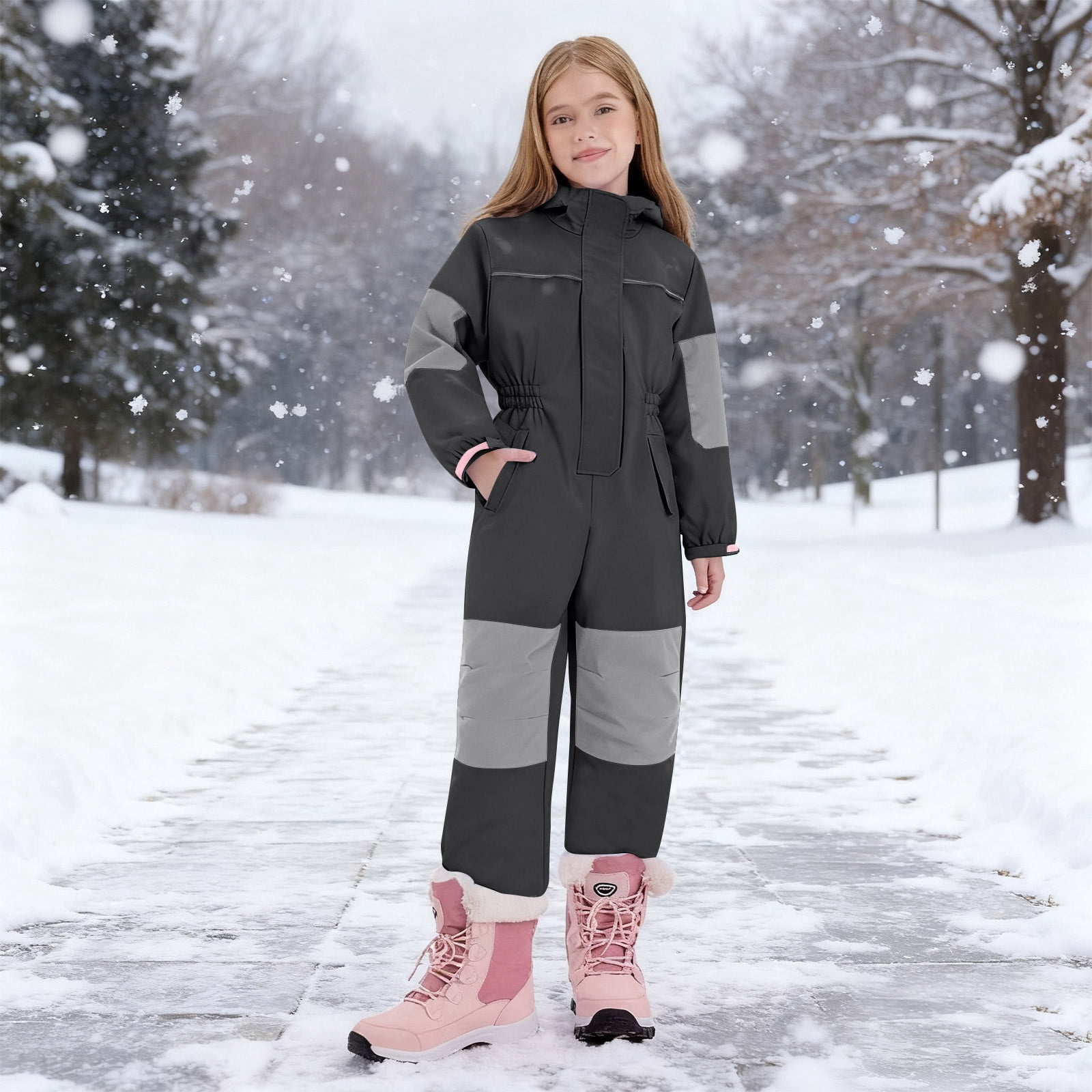 ATOGUTA Girls Ski Jumpsuits Boys Lightweight Insulated Ski Suit ...