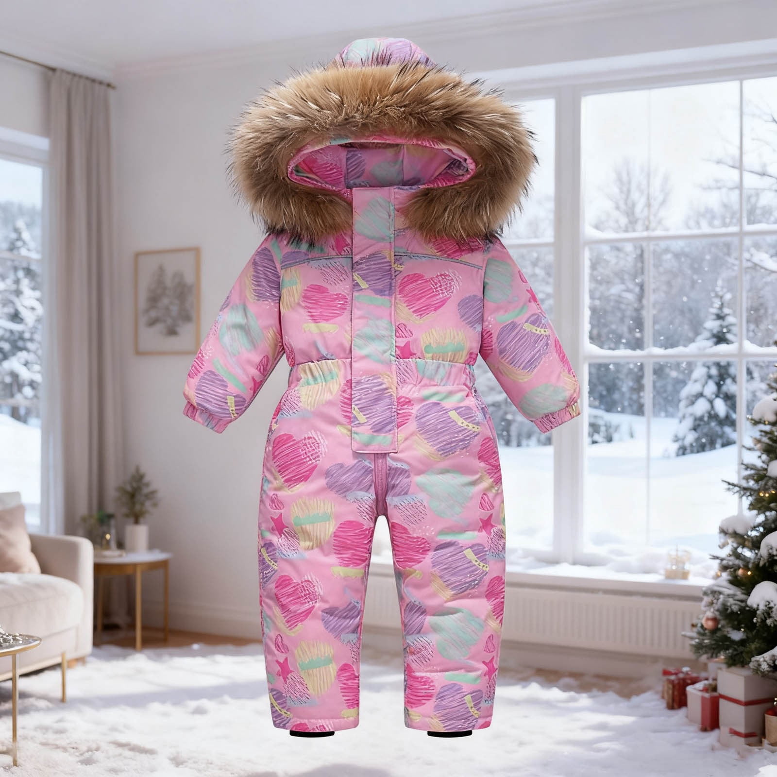 ATOGUTA Girls Snowsuits Winter Outdoor Overalls Snowboarding Ski ...