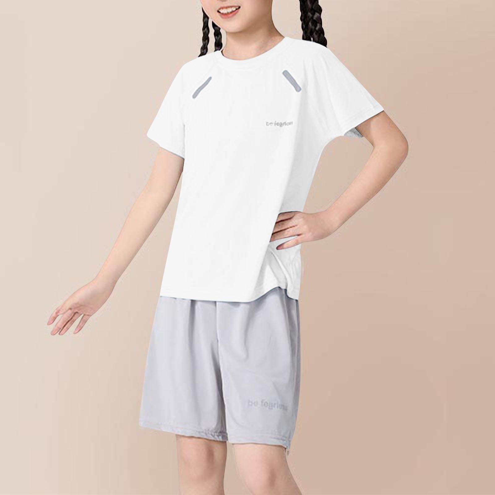 ATOGUTA Girls Sportswear Sets Short Sleeve T Shirt and Shorts Girls ...