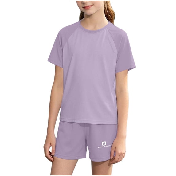 ATOGUTA Girls Summer Clothes Short Sleeve Tops and Shorts Set Soft ...