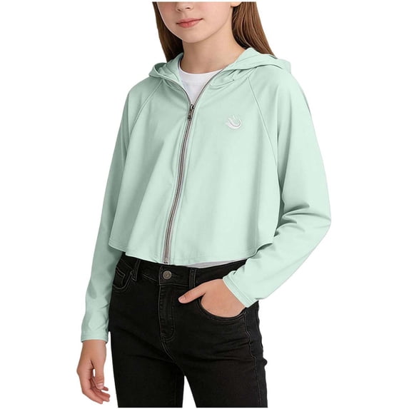 ATOGUTA Girls Sun Jacket Lightweight and Breathable Sunscreen-Hoodie ...