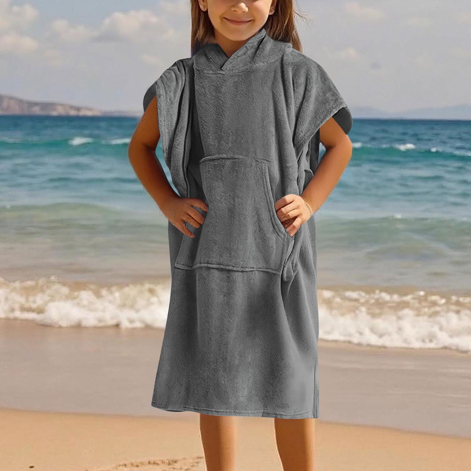 ATOGUTA Girls Swim Cover Up Kids Hoodie Swimsuit Coverup Beach Pool ...