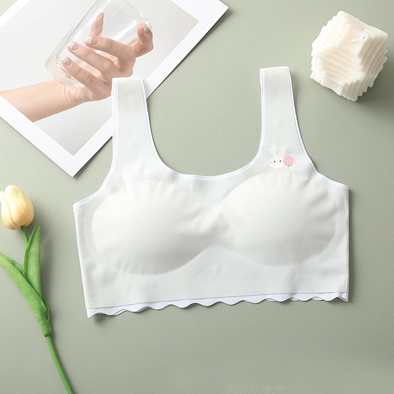 ATOGUTA Girls Training Bra Teen Kids Sport Bras for 12-15 Seamless Non ...