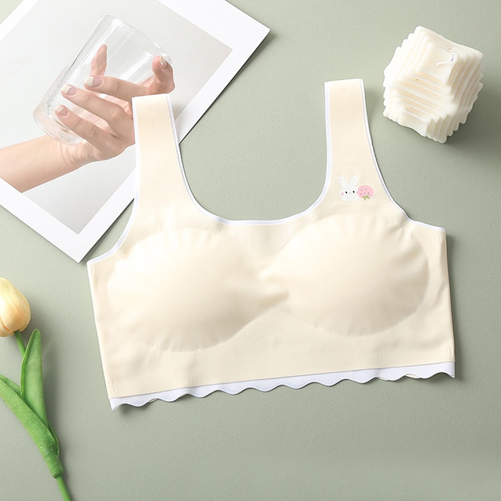 ATOGUTA Girls Training Bra Teen Kids Sport Bras for 12-15 Seamless Non ...