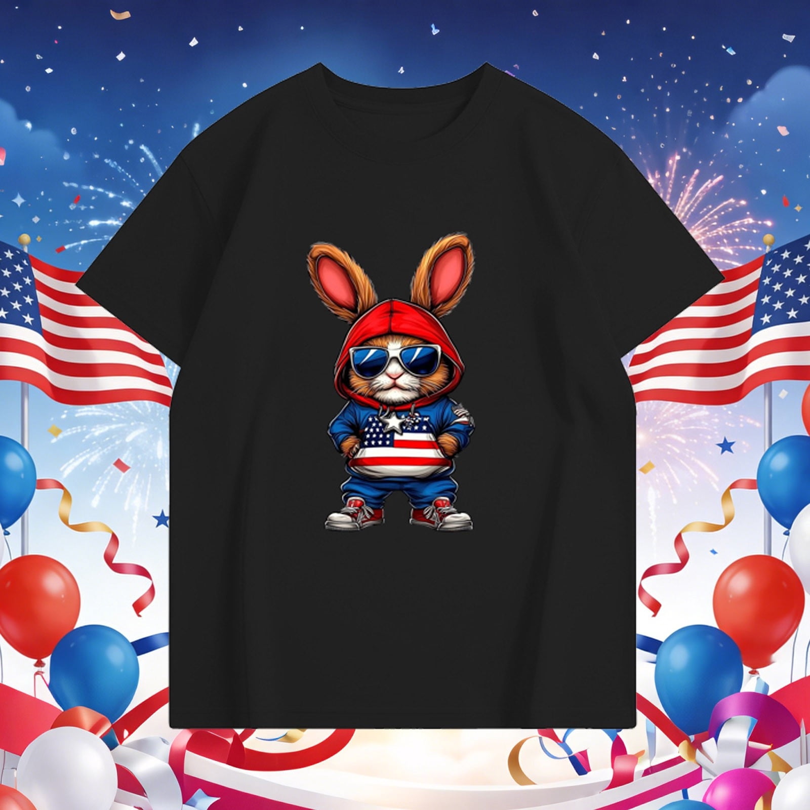 ATOGUTA Girls Tshirts Kids Patriotic T-Shirt Graphic Tshirts 4th of ...