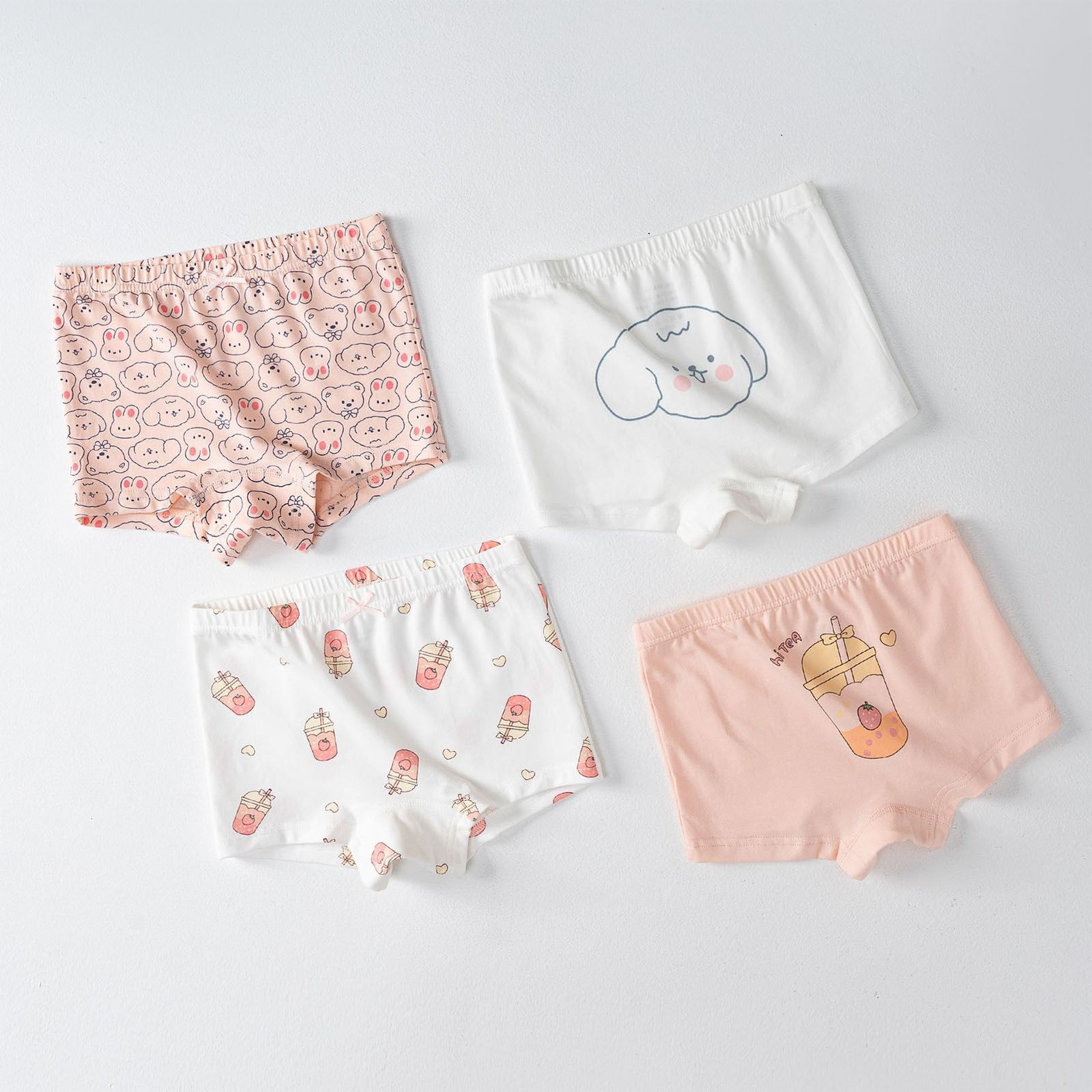 ATOGUTA Girls Underwear 1T-12 Kids Breathable Comfort Sweet Four Corns ...