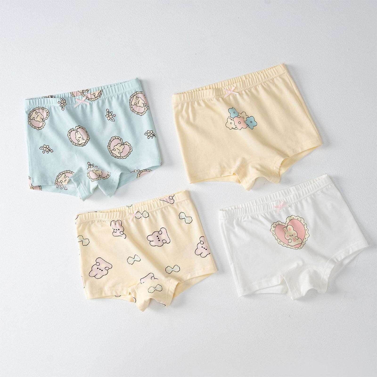 ATOGUTA Girls' Underwear 1T-12 Kids Breathable Comfort Sweet Four Corns ...