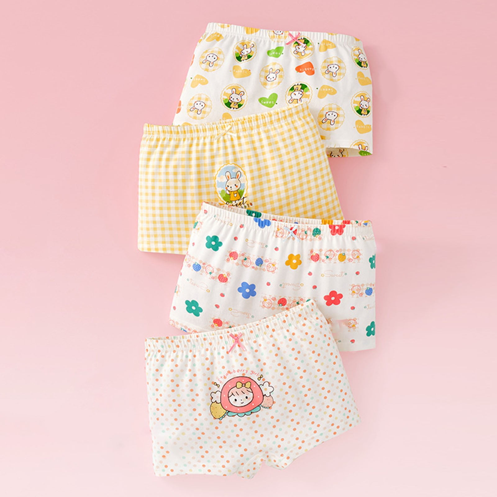 ATOGUTA Girls Underwear Boyshorts Size 1.5T-16 Full Coverage Boyshort Panties Kids Soft ...