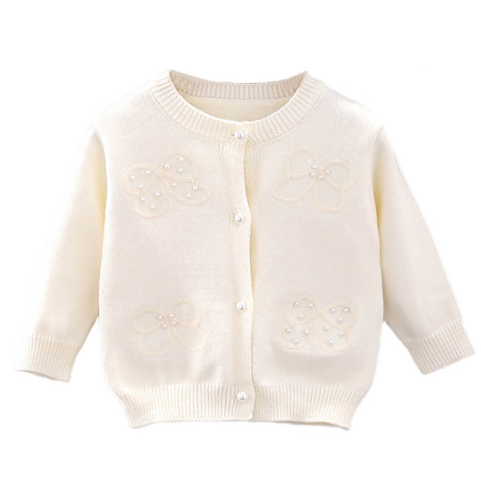 ATOGUTA Girls Uniform Cardigan Sweater Button Down Long Sleeve Kids ...