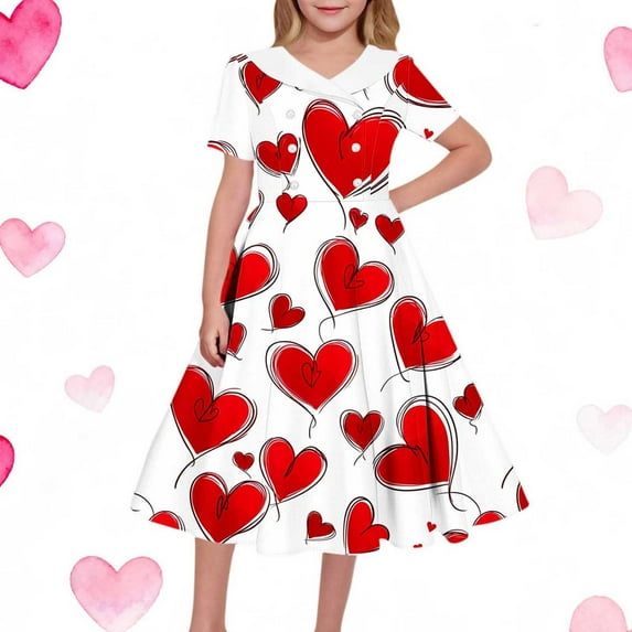 ATOGUTA Girls Uniform Dress Peter Pan Collar Dress Clothes Kids Summer ...