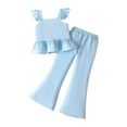 ATOGUTA Girls Vacation Outfits Sleeveless Tank Tops and Flared Pants ...