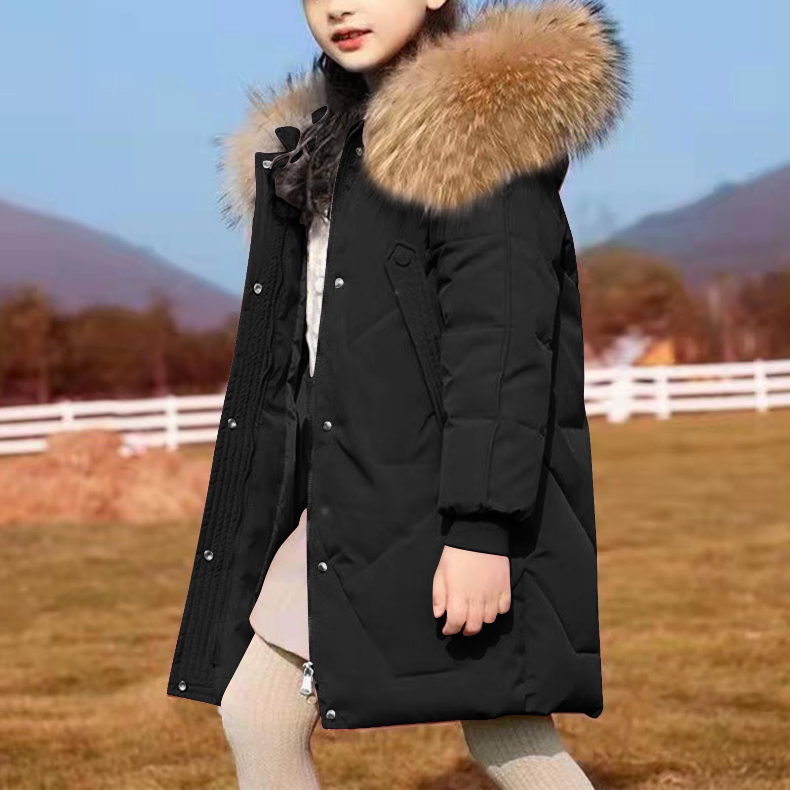 ATOGUTA Girls Winter Puffer Jacket Long Parka Warm Hooded Puffer Ski ...