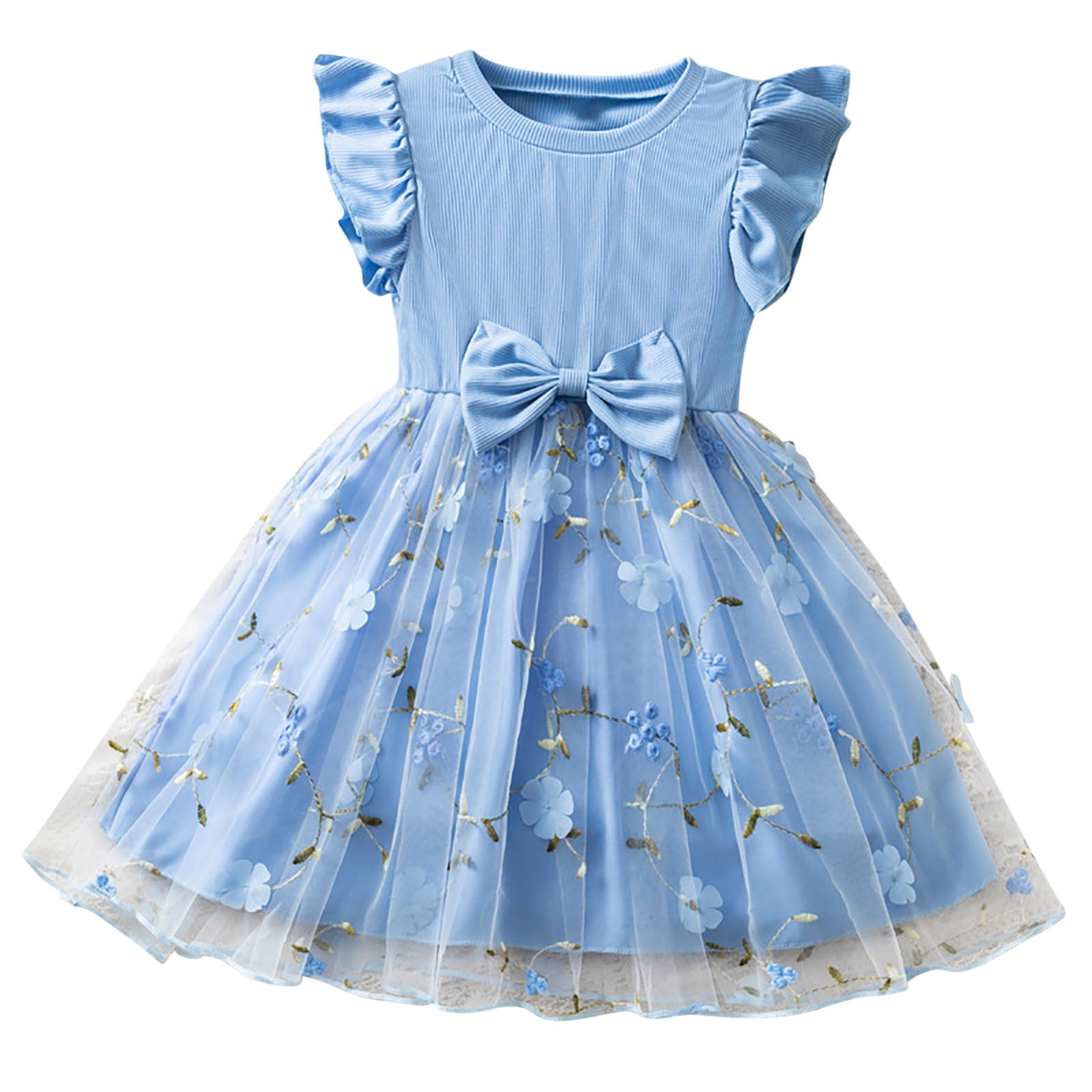 ATOGUTA Girls's Dresses Tulle Tutu Ruffle Dresses Twirly Summer ...