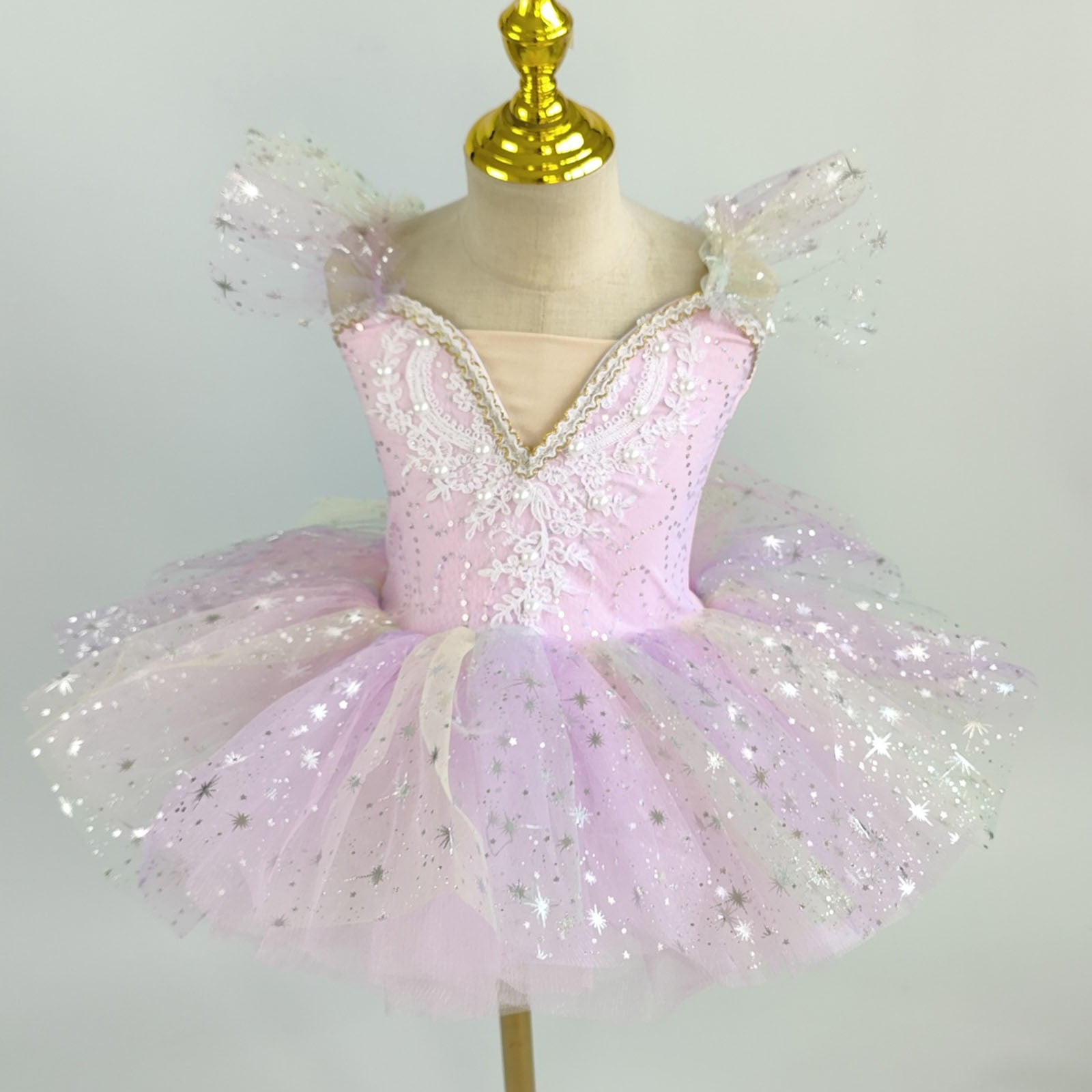 ATOGUTA Glitter Dance Dress Elegant Ballet Recital Dress with Sparkle ...