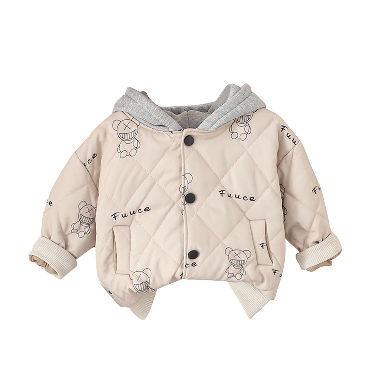 ATOGUTA Jackets for Baby Boy Kids Fleece Winter Coat Kid Thick Button ...