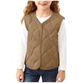 ATOGUTA Kids Girls Quilted Vest Sleeveless Warm Jacket Fall Winter ...