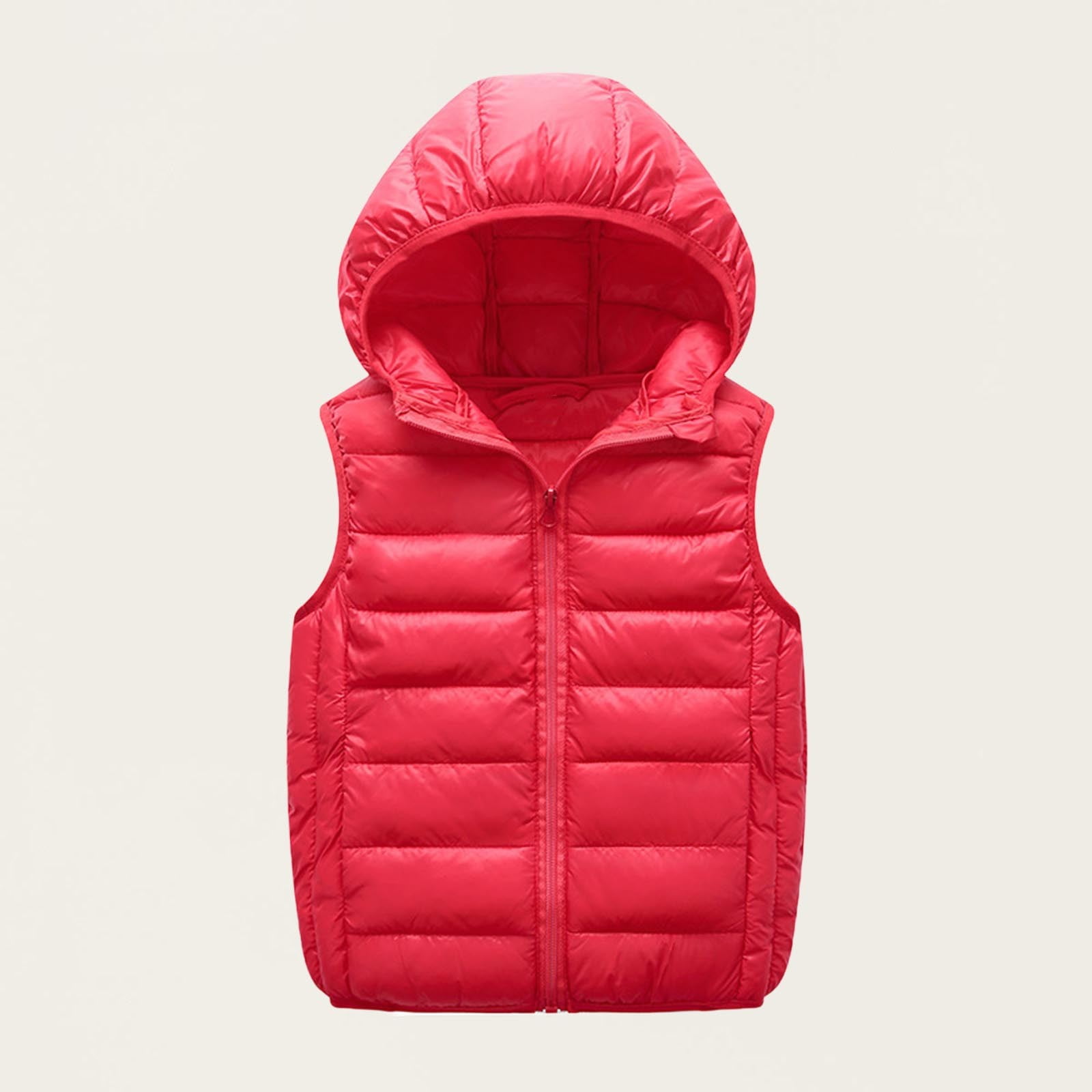 ATOGUTA Kids Hooded Puffer Vest for Boys Girls Lightweight Sleeveless ...