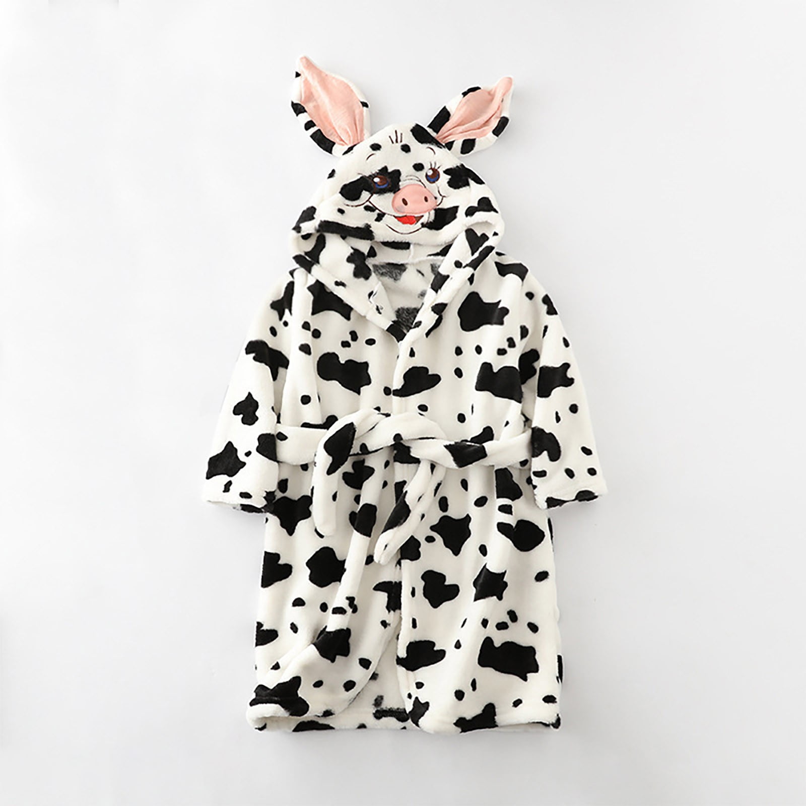 ATOGUTA Kids Robes Fleece Bathrobe Unisex Boys Girls Flannel Hooded ...