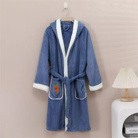 ATOGUTA Girl Robe Kids Fleece Robe Hooded Soft Warm Bathrobes Pajamas ...
