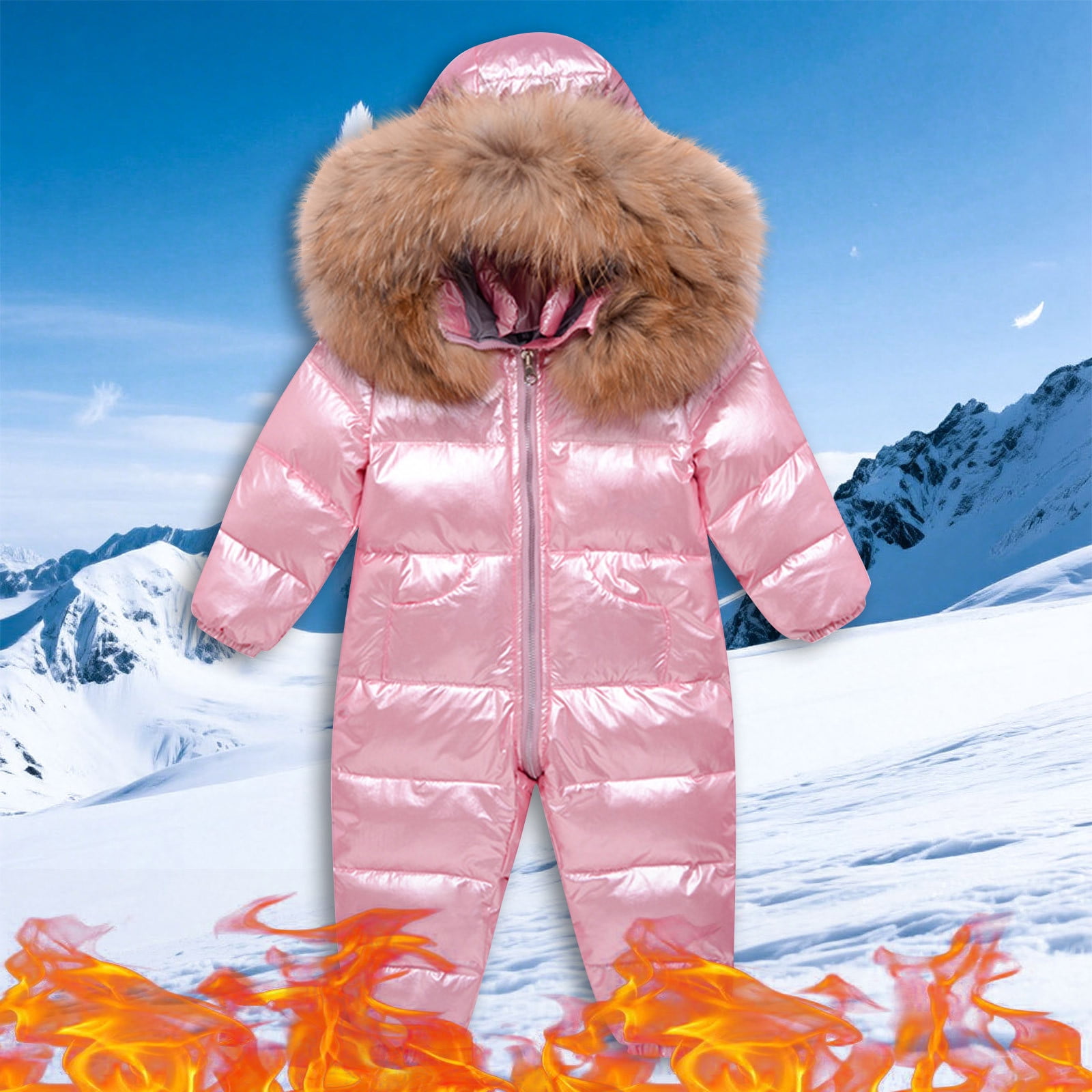 ATOGUTA Kids Ski Suits Hooded Jumpsuits Boys Girls' Winter Outdoor ...