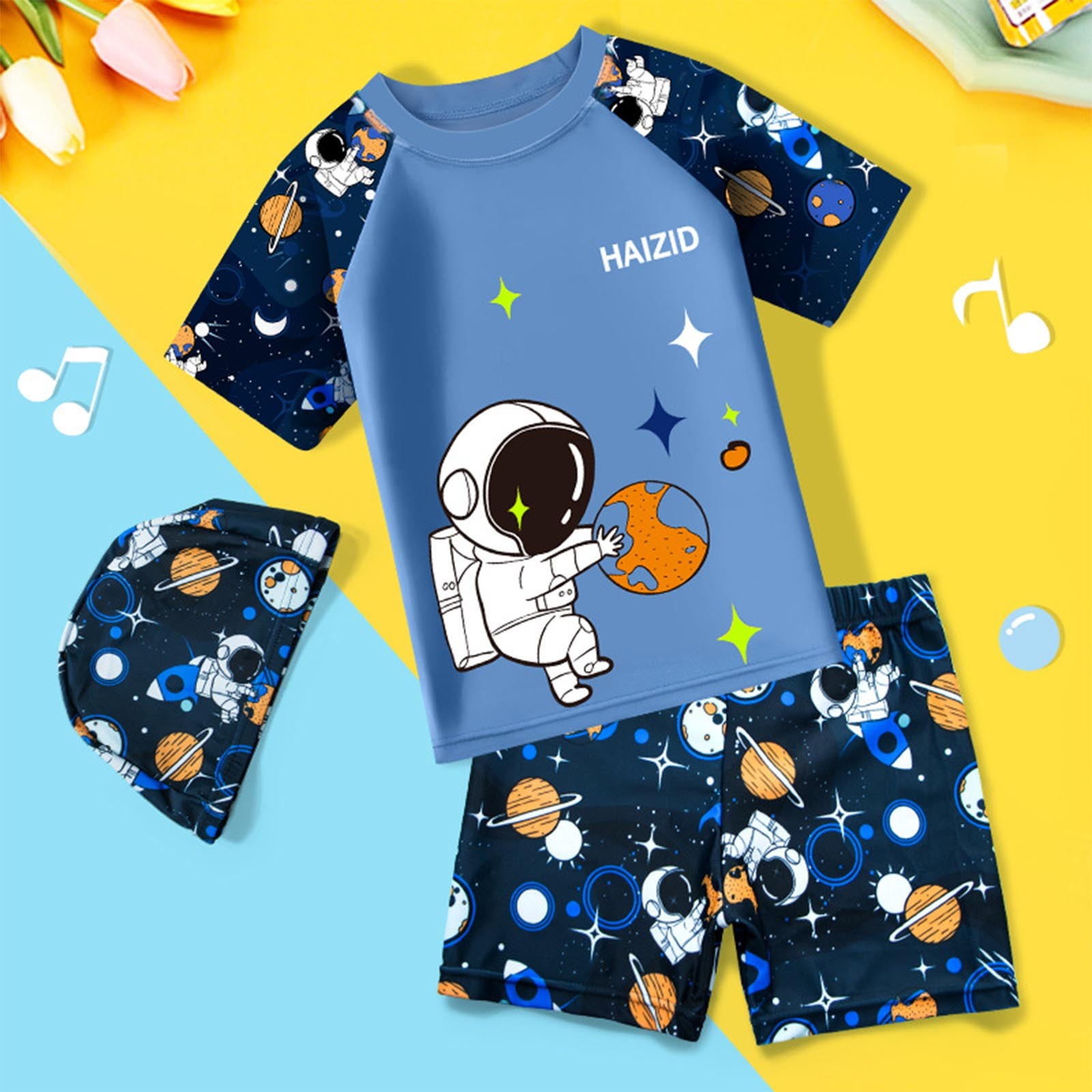 ATOGUTA Kids Swimsuit Boys Two Pieces Swimsuit Toddler Rash Guard and ...