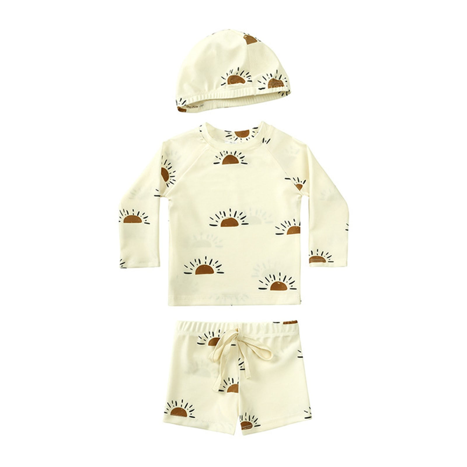 ATOGUTA Kids Swimsuit Size 6M-8 Years Trunk Rashguard Set and Sun Hat ...