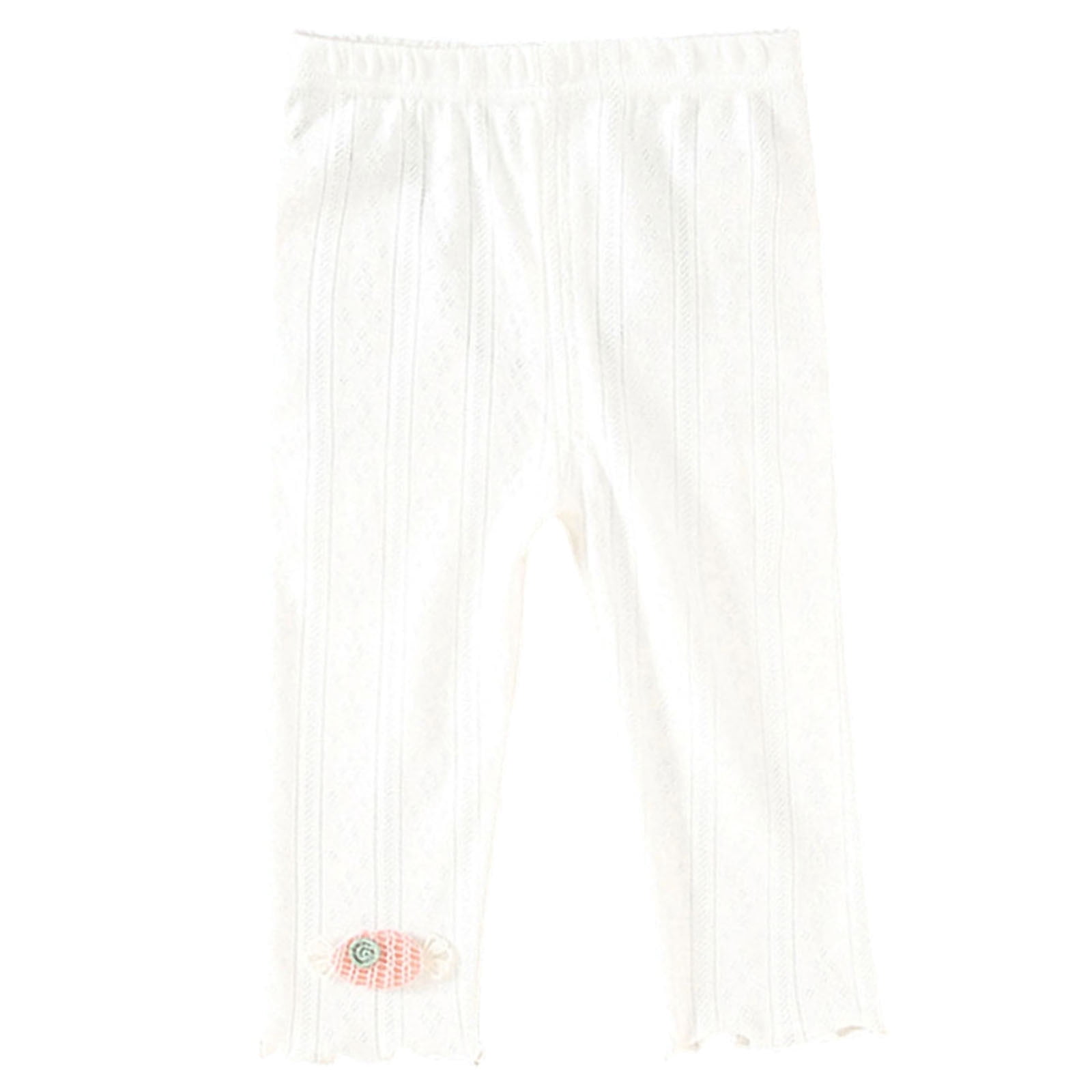 ATOGUTA Leggings Girls Summer Loose Straight Leg Pants Elastic Waist ...