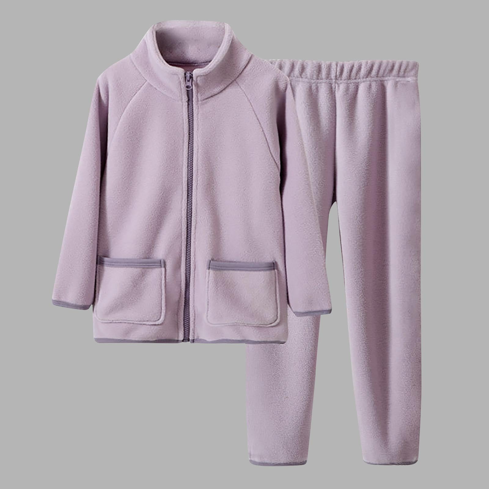 ATOGUTA Little Girls Outfits Sets Toddler 2 Pieces Outfits Kids Fleece ...
