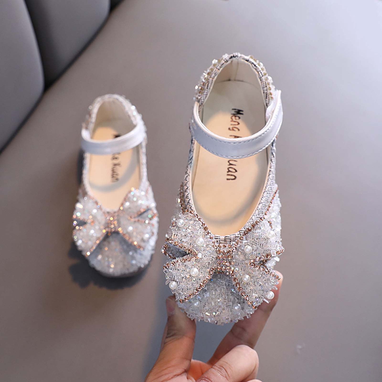 ATOGUTA Mary Jane Shoes for Girls Sequins Dress Shoes Ballet Flats ...