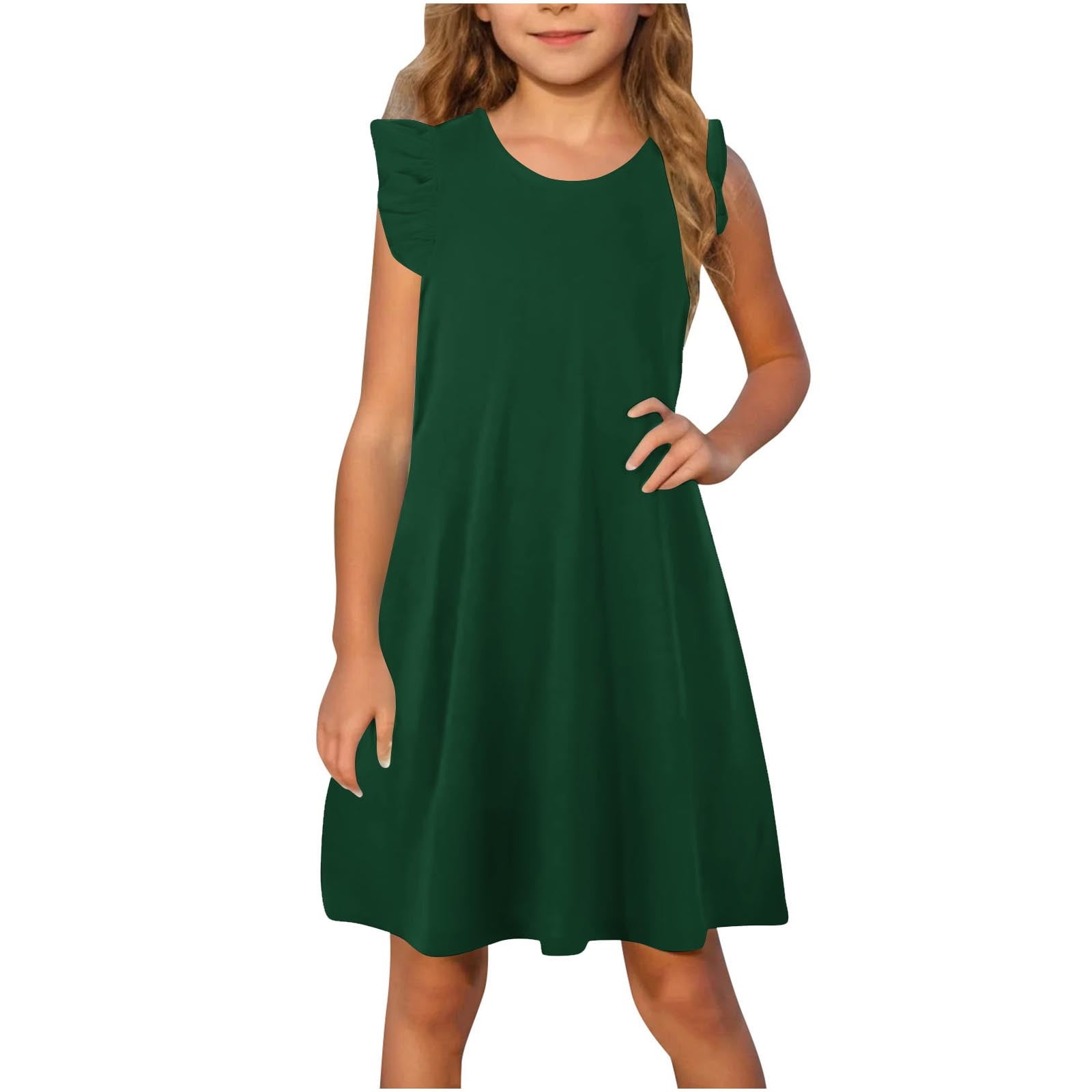 ATOGUTA Maxi Dresses for Girls 4T-14 Sleeveless Casual Summer Outfit ...