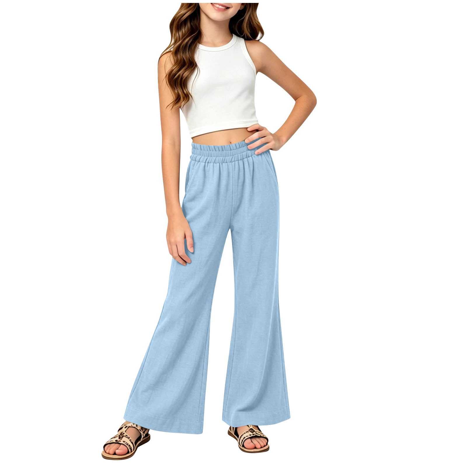 ATOGUTA Outfits for Girls 2 Piece Sets Sleeveless Tank Tops and Flared ...