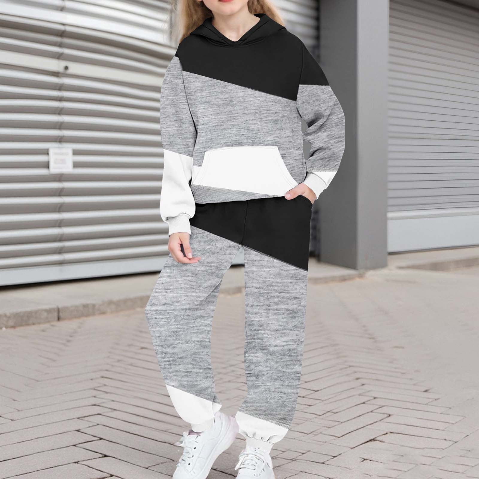 ATOGUTA Outfits for Girls Tracksuit Fleece Hoodie Sweatshirt and ...