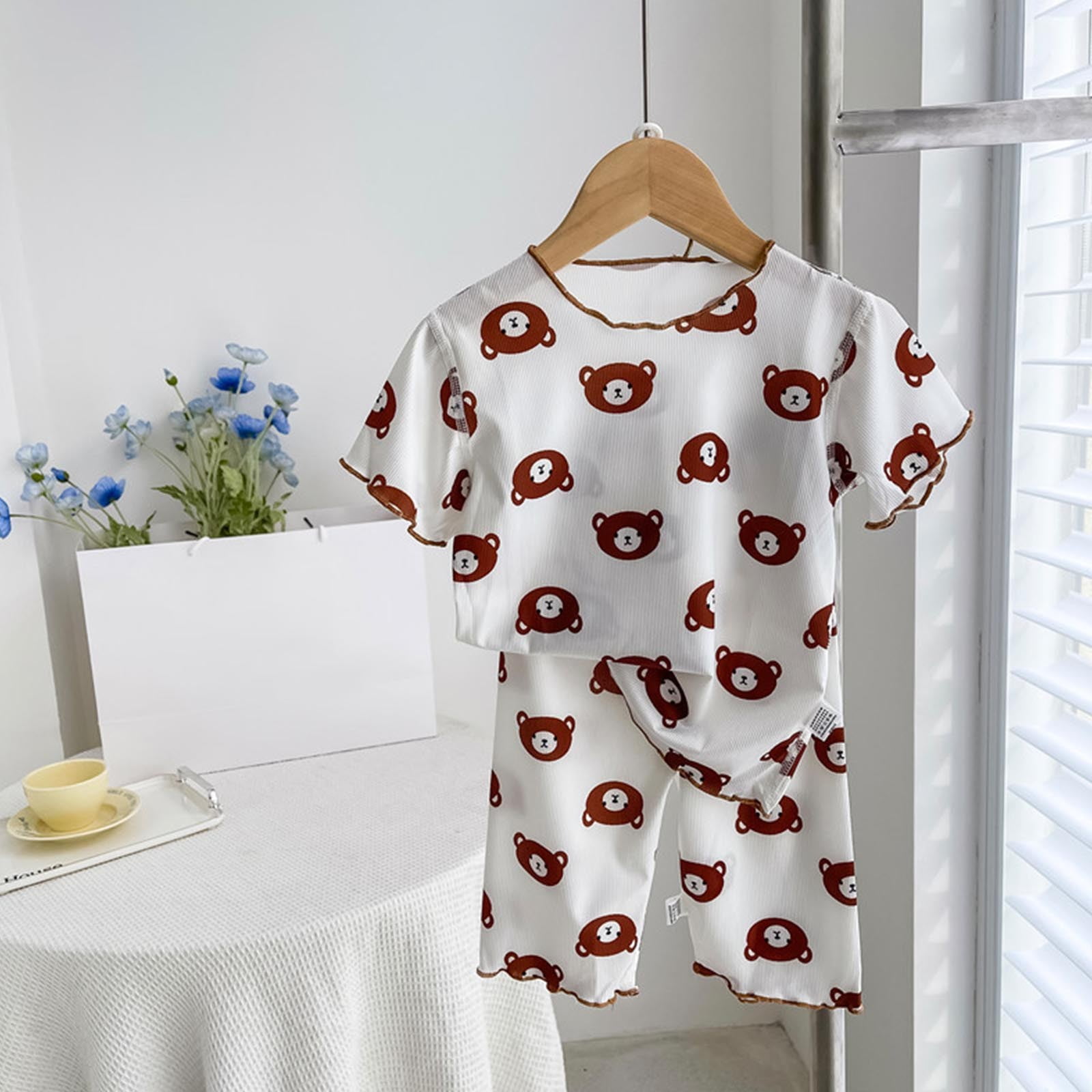 ATOGUTA Pajama Sets for Teen Girls 6M-12 Sleepwear Short Sleeve T Shirt ...