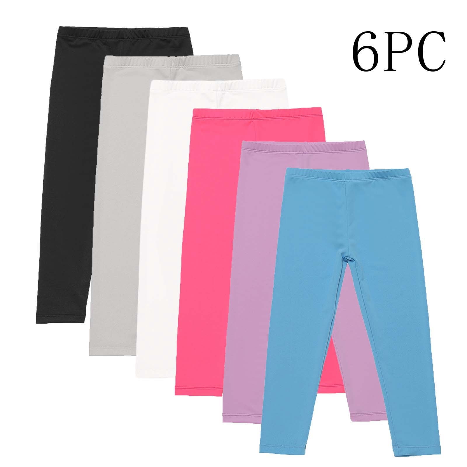 ATOGUTA Pants for Girls 6-Pack Kids High Waist Bell Bottom Pants Casual ...