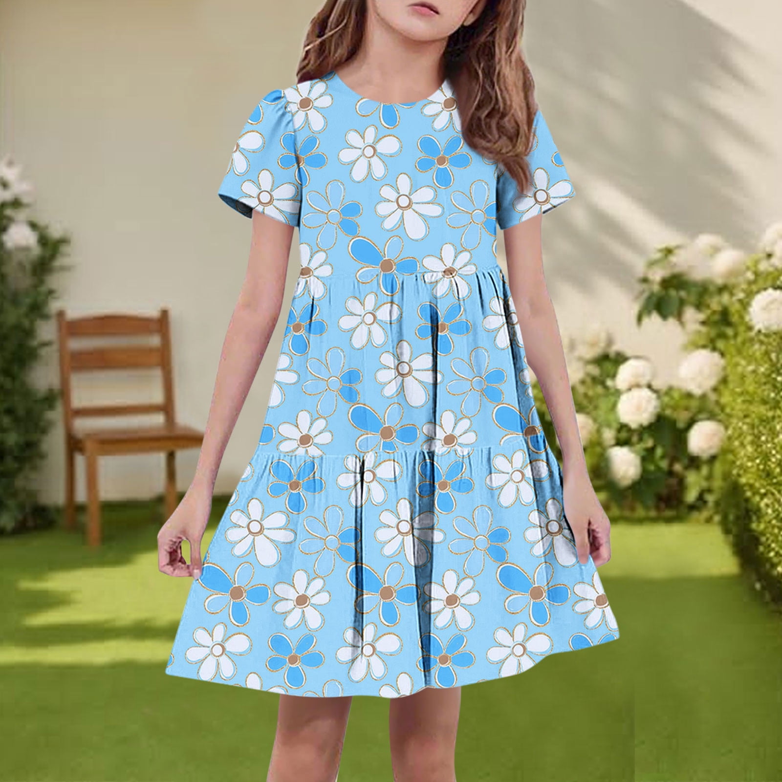 ATOGUTA Party Dress for Girls A-line Dress Sundress Casual Dress for ...