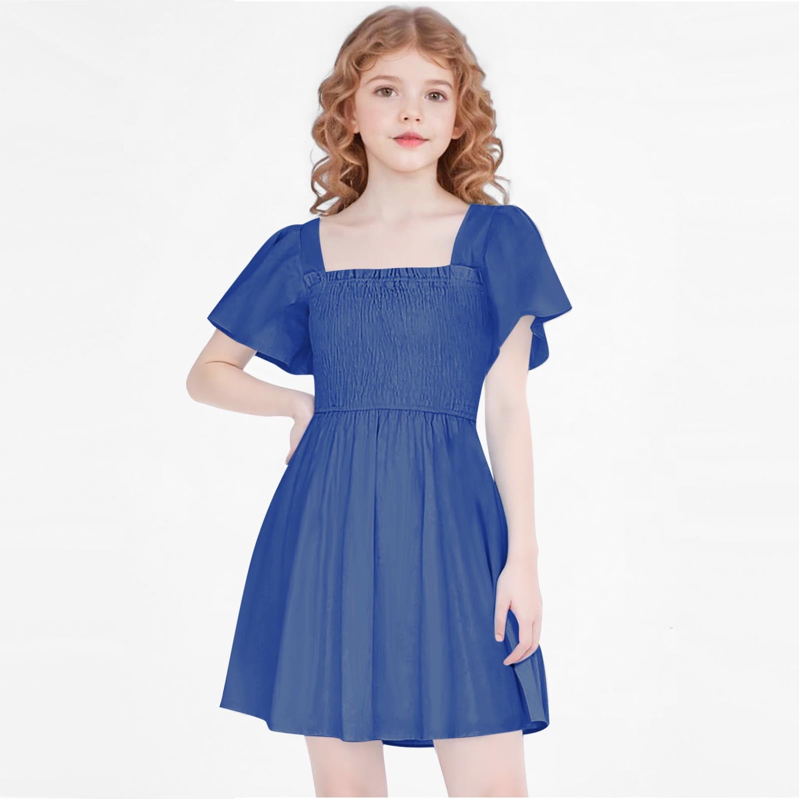 ATOGUTA Princess Dresses for Girls A-line Dress Sundress Casual Dress ...