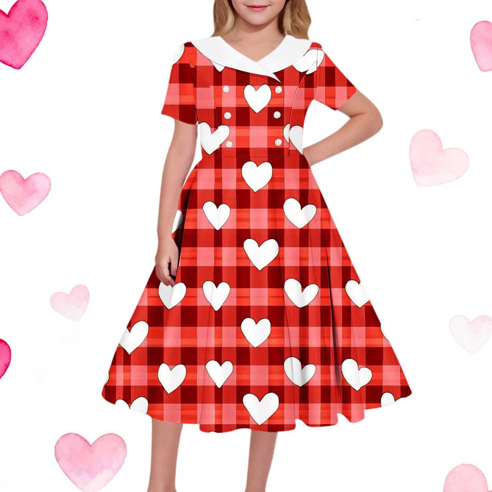 ATOGUTA Princess Dresses for Girls Peter Pan Collar Dress Clothes Kids ...