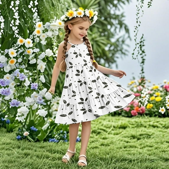 ATOGUTA Princess Dresses for Girls Sleeveless Summer Tank Dress Kids ...