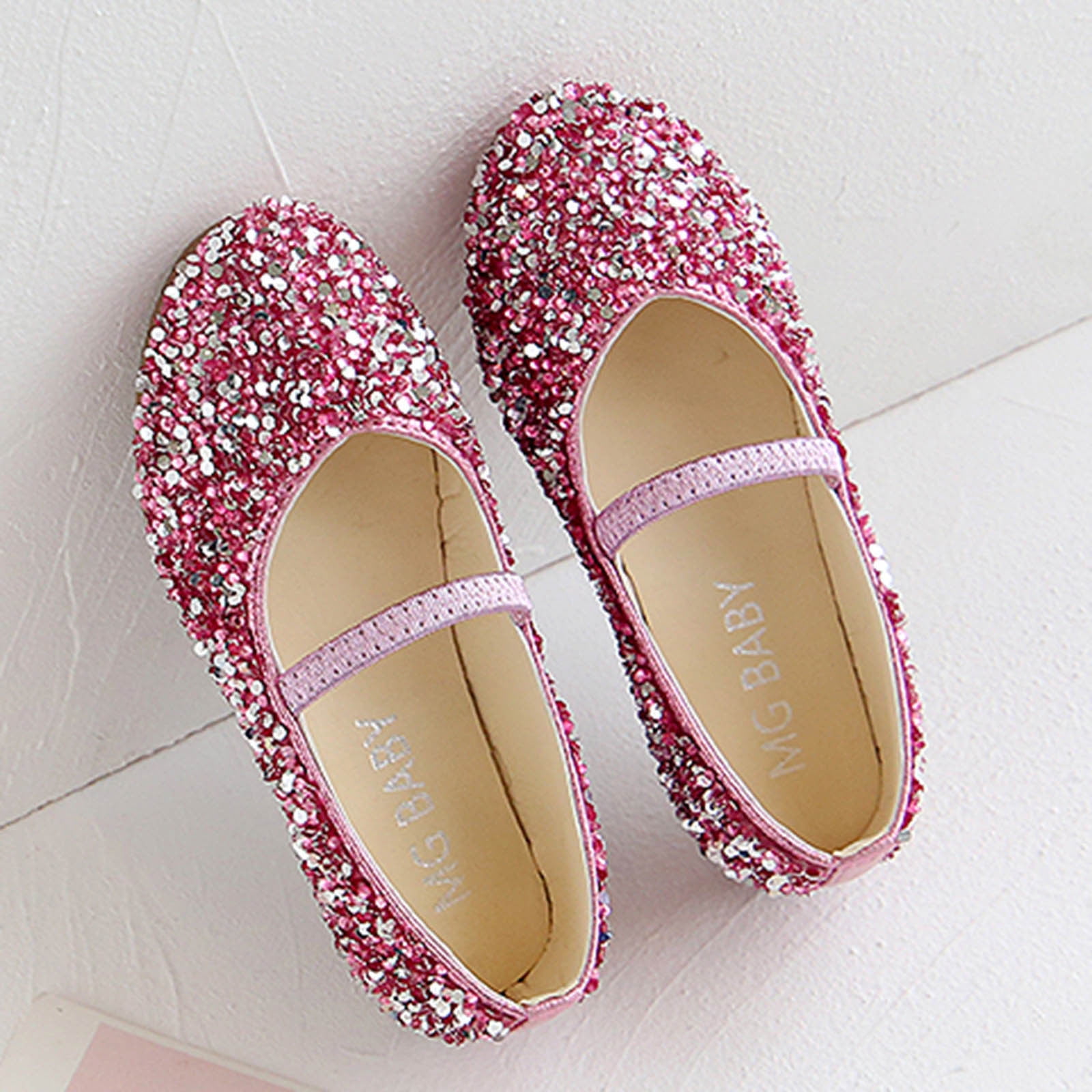ATOGUTA Princess Shoes for Girls Sequin Non-slip Flats Princess Shoes ...