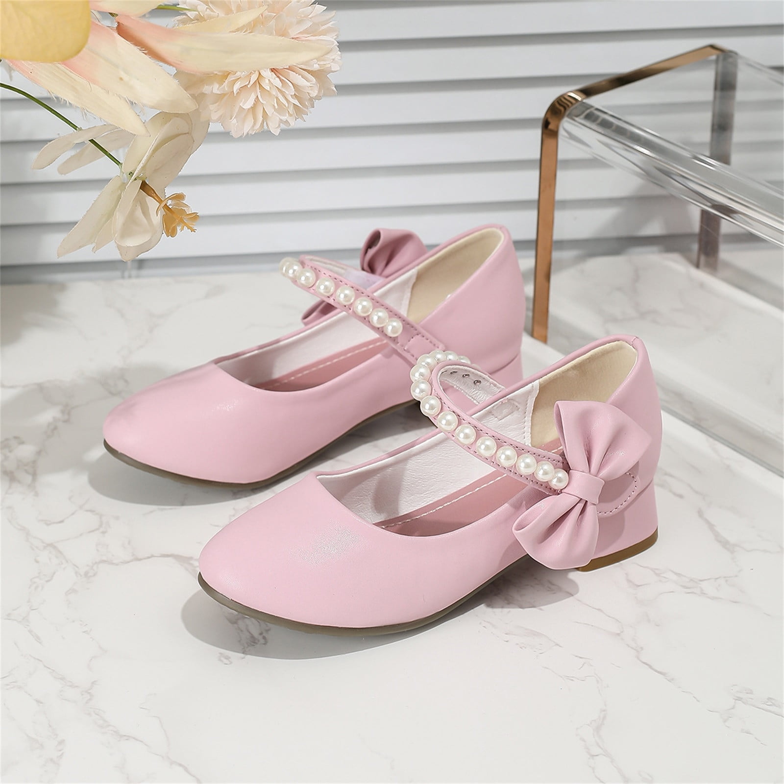 ATOGUTA Prom Shoes for Teen Girls Pink Kids Party Wedding Shoes with ...