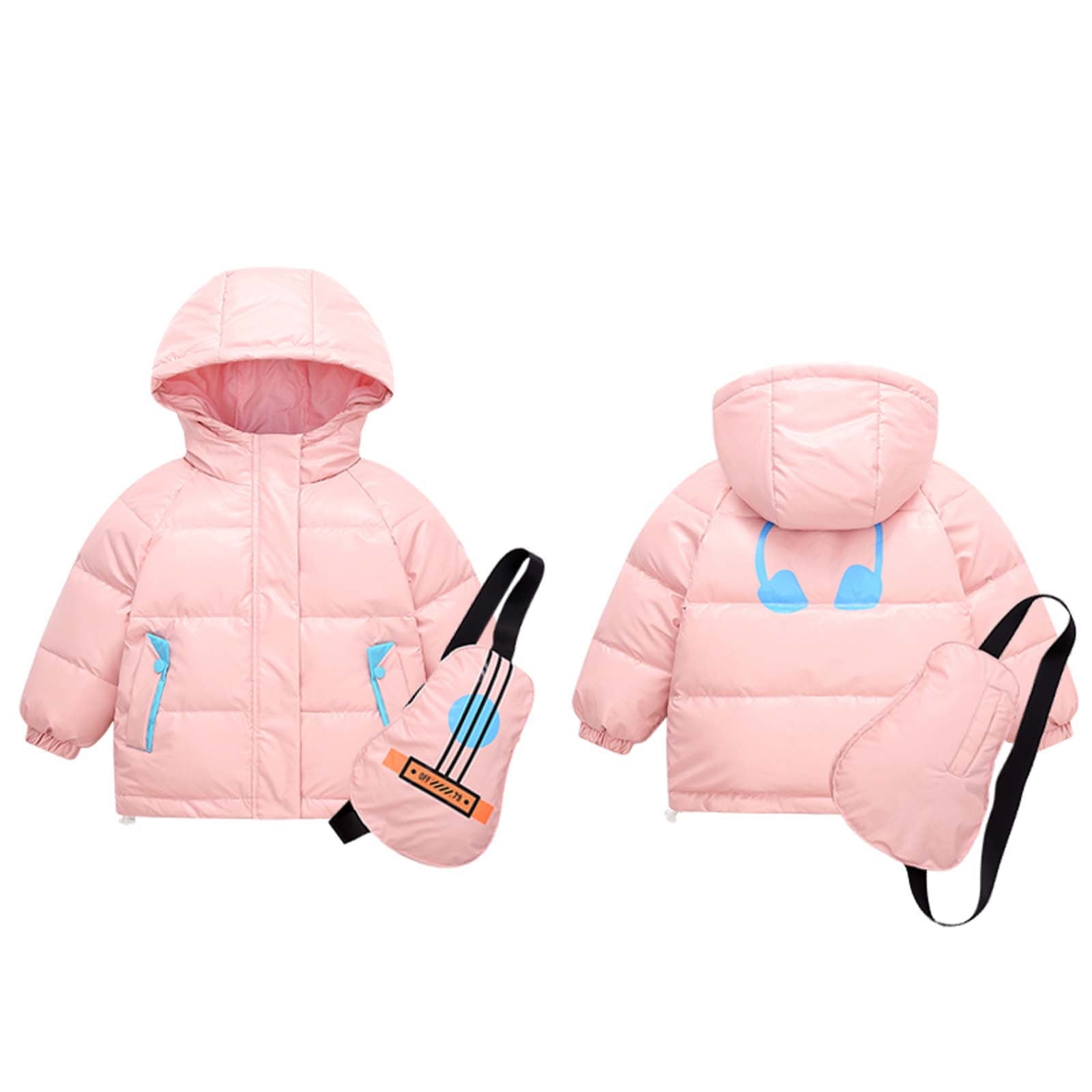 ATOGUTA Raincoat for Girls Hooded Fleece Lined Warm Winter Caot ...